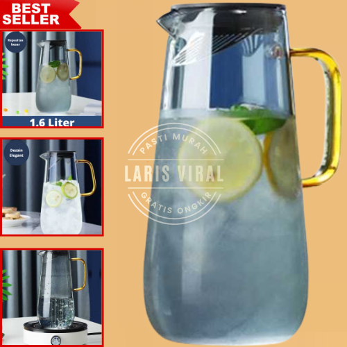 Teko Kaca Air Minum Teh Kopi Jus Tahan Panas Dingin | Teko Pitcher Jug ...
