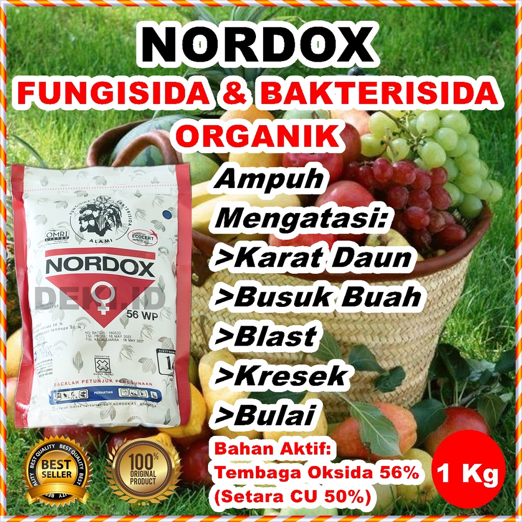 Nordox 56 WP 1 Kg Fungisida Bakterisida Organik Pestisida Kontak Alami ...