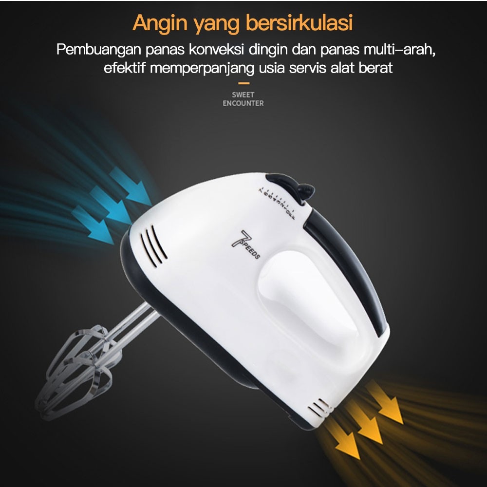 Super Hand Mixer 7 SPEED Pengocok telur dan kue Multifungsi 7 Kecepatan Otomatis | Lazada Indonesia