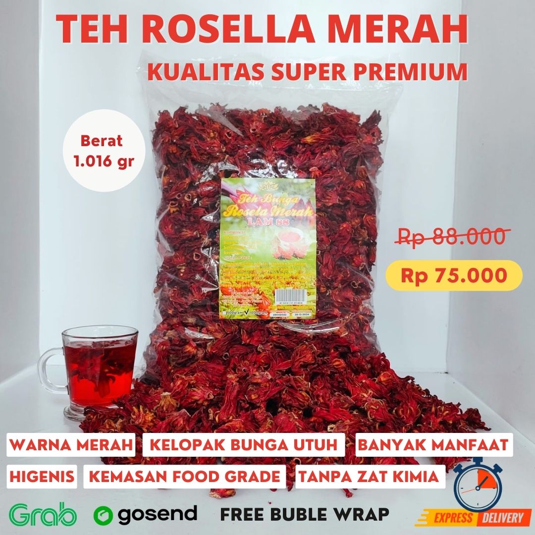 bunga rosella panen baru dijamin merah 1 kg | Lazada Indonesia