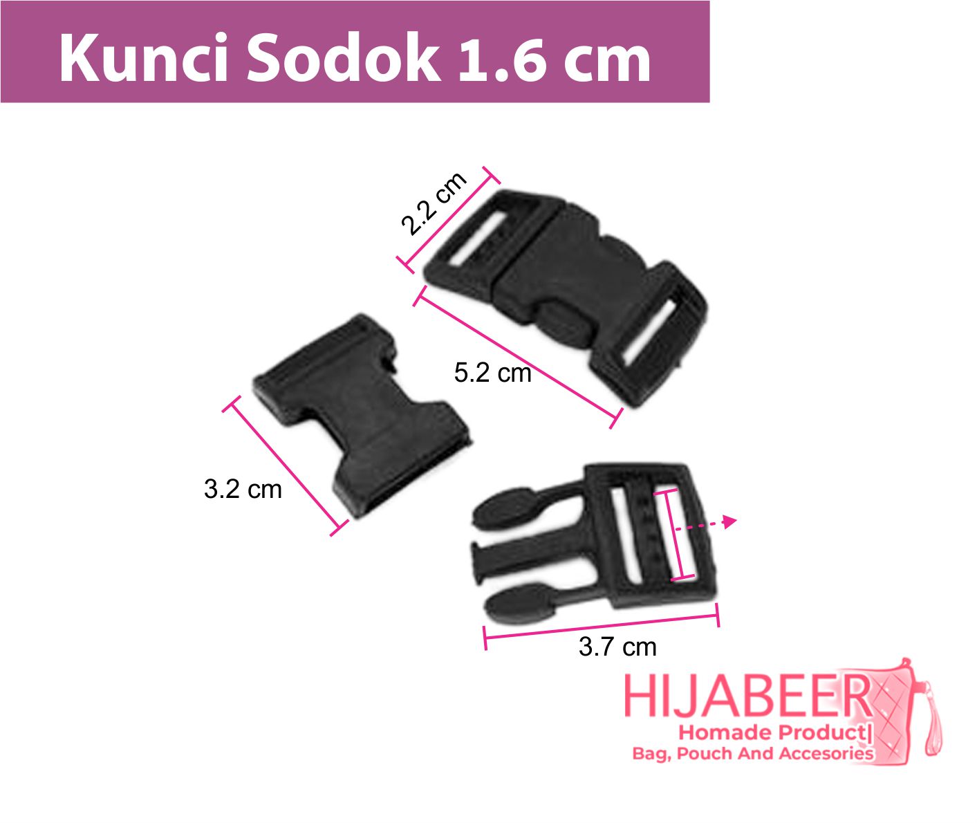 Kunci Sodok Slo Buckle 1,6 cm Aksesoris Strap Tas /4 pcs | Lazada Indonesia