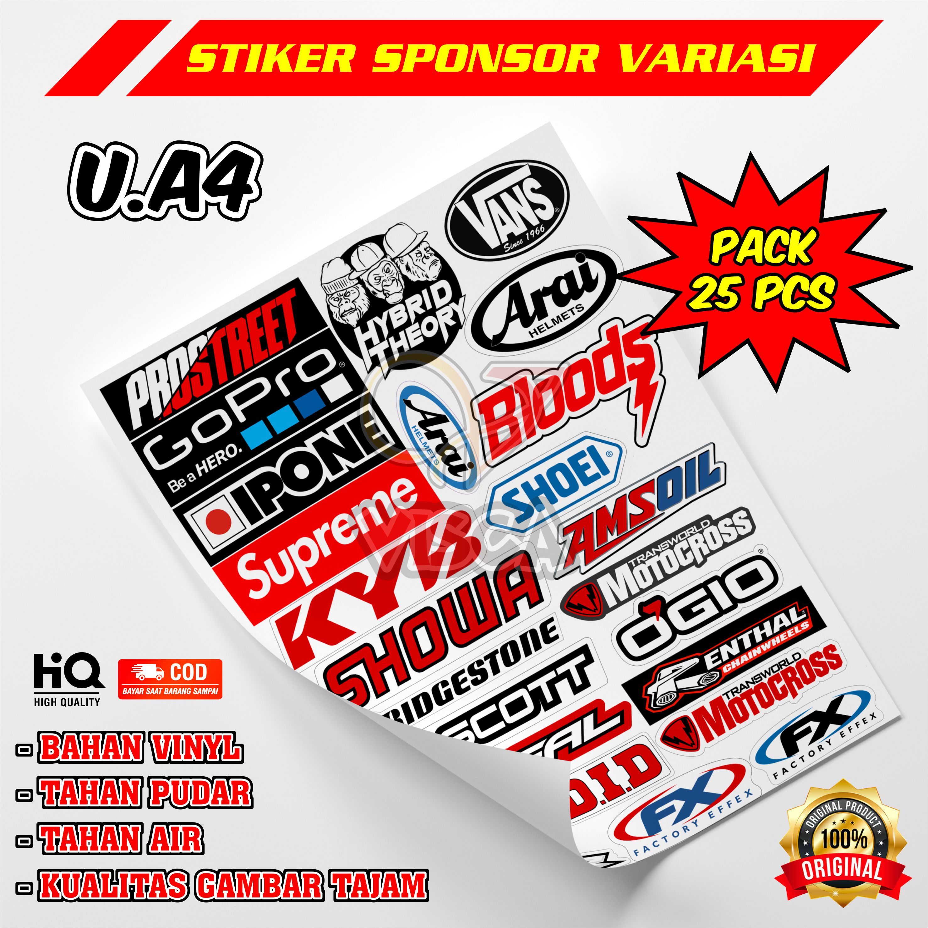 Stiker Pack Sponsor Campuran - Stiker Sponsor Campuran - Aesthetic ...
