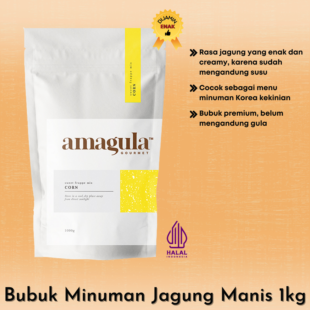 BUBUK MINUMAN PREMIUM RASA JAGUNG KOREA 1000g - AMAGULA – CORN FRAPPE ...