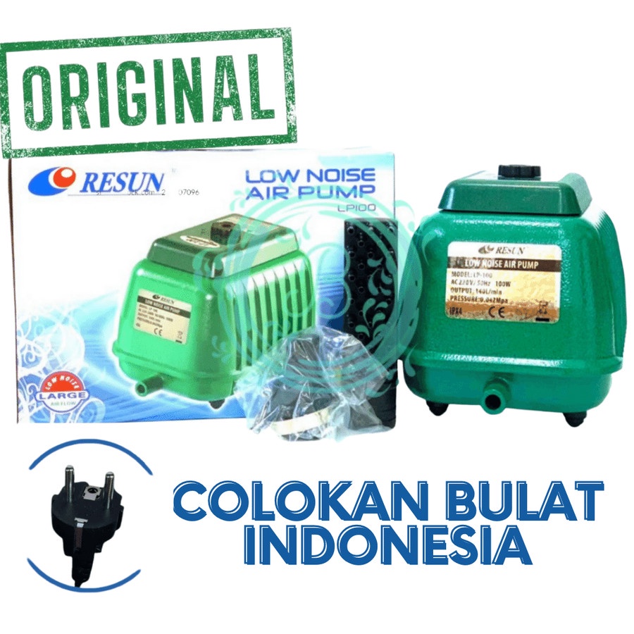 RESUN LP 100 Air Pump 33 Cabang 100 Watt Low Noise Pompa Udara Aerator ...