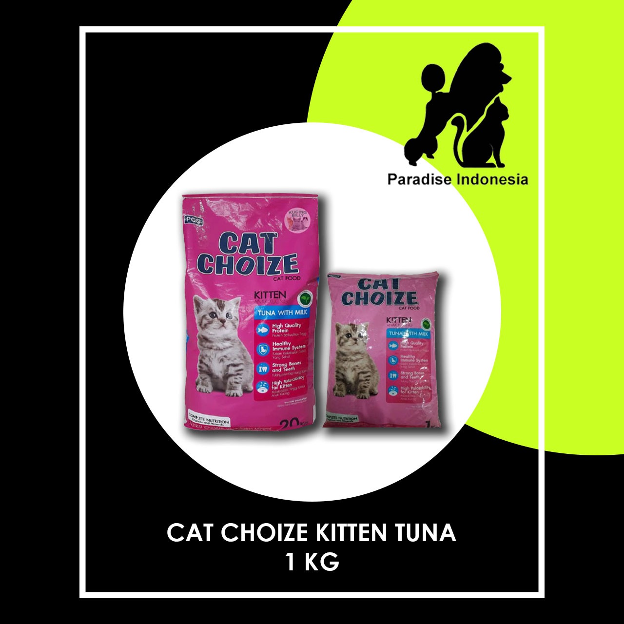 Cat Choize Kitten Tuna Milk 1kg makan anak kucing cat choice dry kitten ...