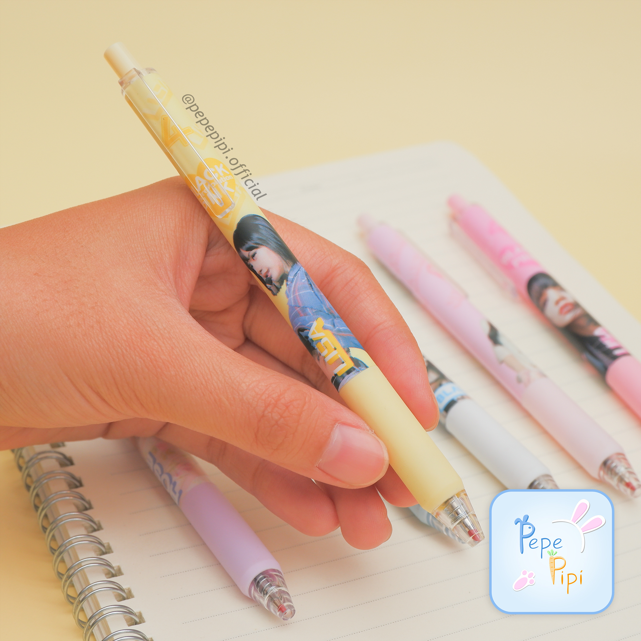 Pena Mekanik Blackpink 0.38 mm Pulpen Cetek Tinta Hitam Pen Bolpen ...