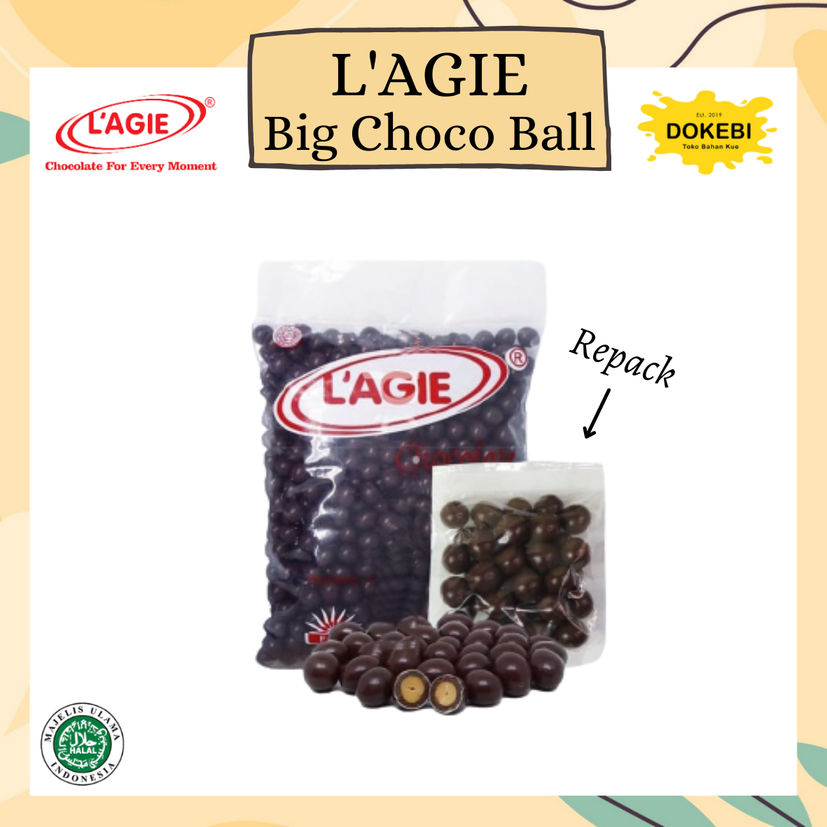 CHOCOLATE BALL LAGIE 50GR, 100G - TOPPING DONAT TOPING DONUT - TABURAN ...