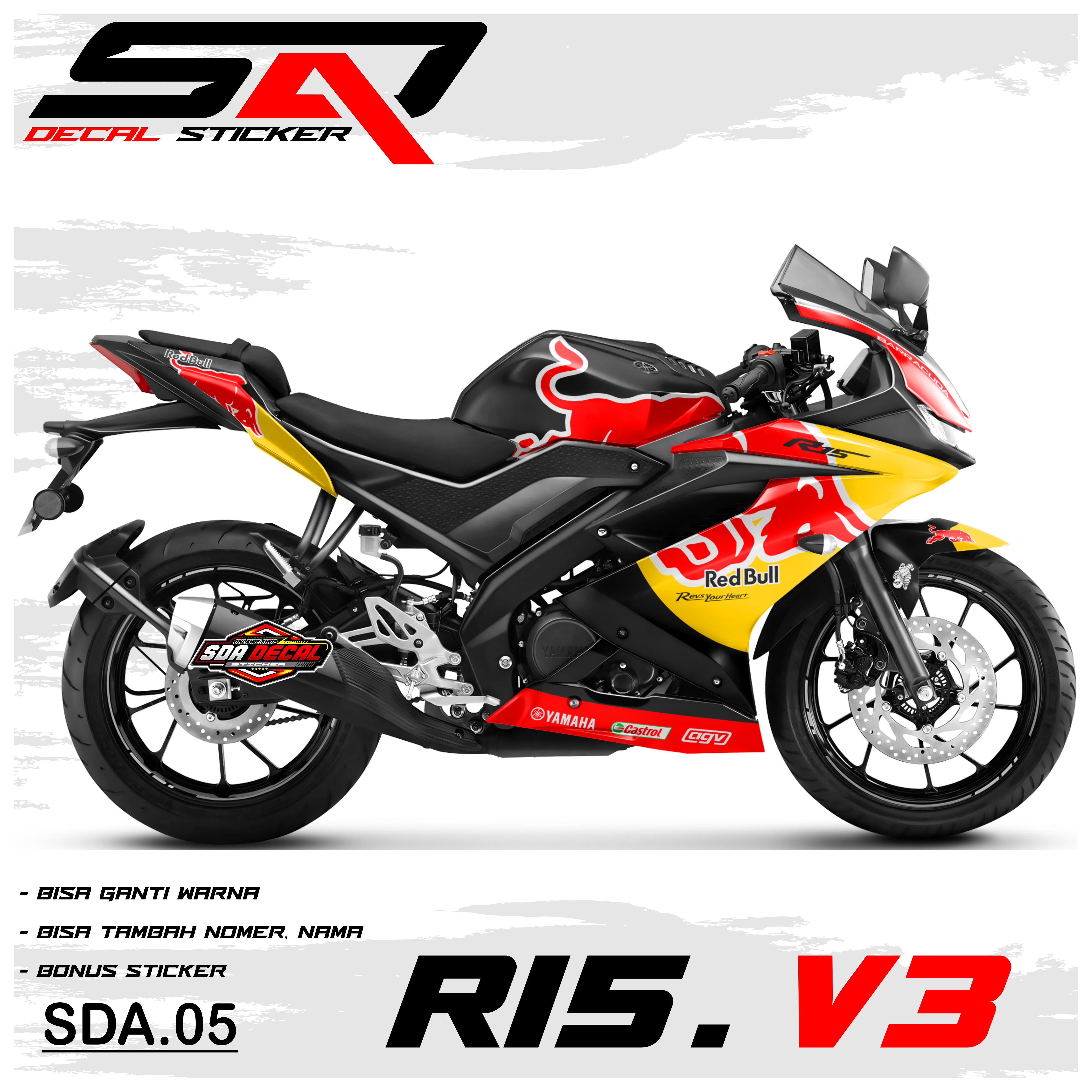Stiker Custom Full Body R15 V3 - Dekal Sticker Variasi Motor R15 V3 ...