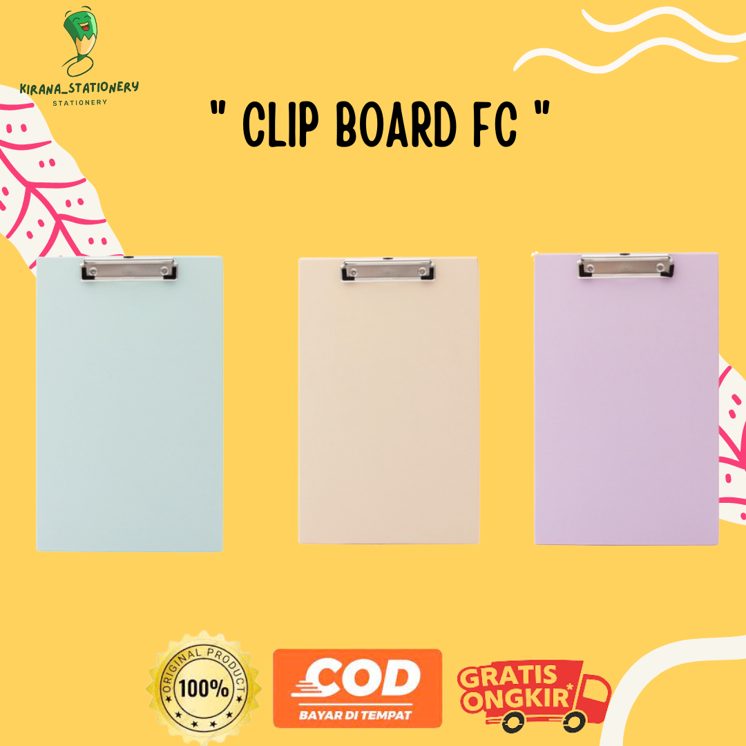 Alat Tulis Papa Ujian Clipboard F4 Bantex Softcolor Papan Dada Warna Pastel Alas Ujian Folio