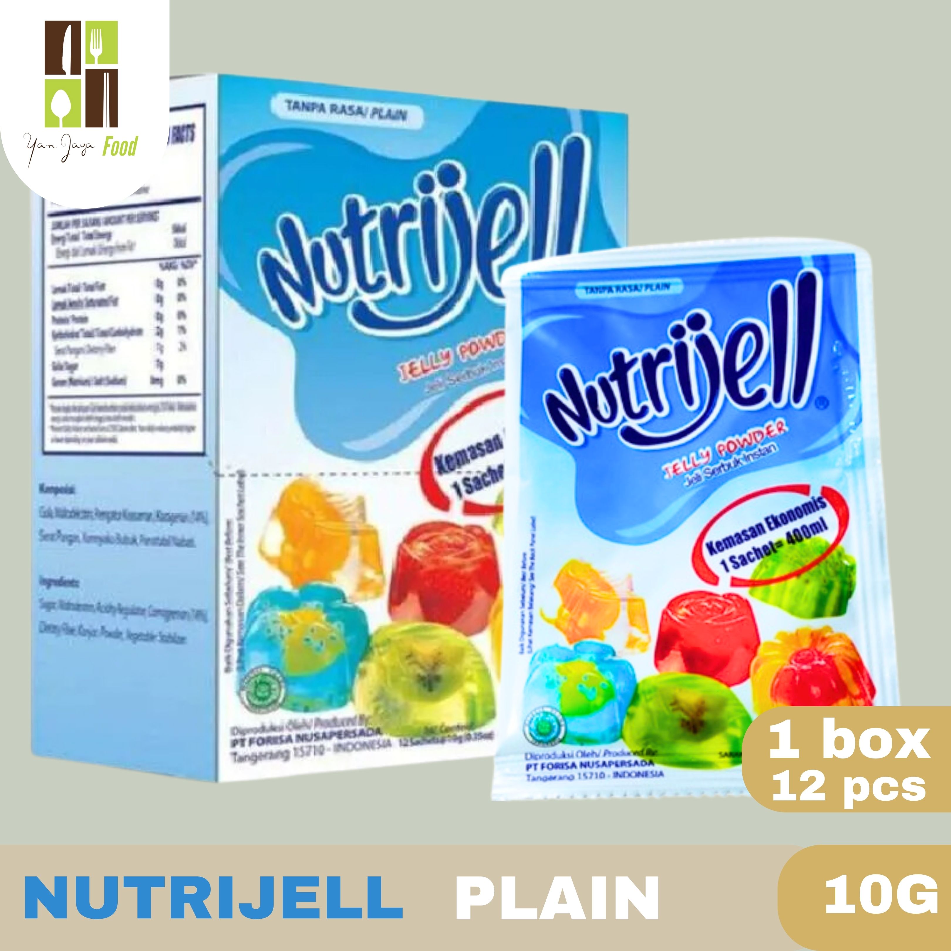 Nutrijel/Agar-Agar/Puding Kemasan Ekonomis 10 g 1 BOX / 12 PCS | Lazada ...