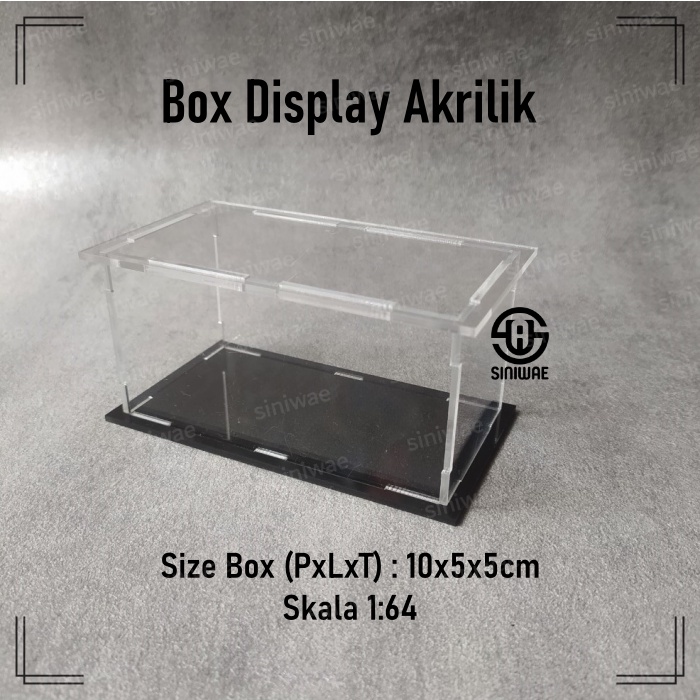 Box Display Akrilik Diecast Kotak Acrylic 10x5x5cm Showcase Action Figure Bongkar Pasang ...