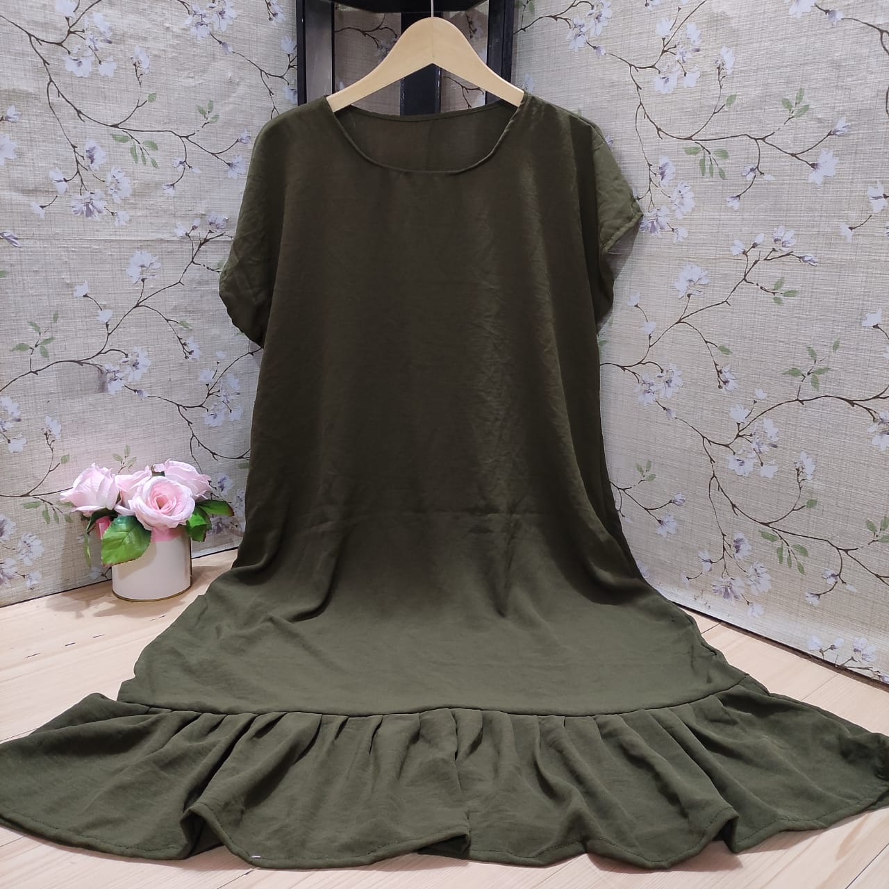 daster polos bahan crinkle adem tebal nyaman jumbo ada sakunya terbaru ...