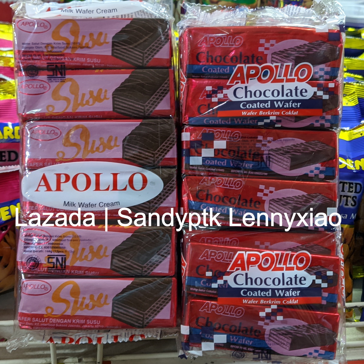 Apollo Apolo LOVIN Wafer Biskuit Susu Krim - Chocolate Coklat 2 Pilihan ...