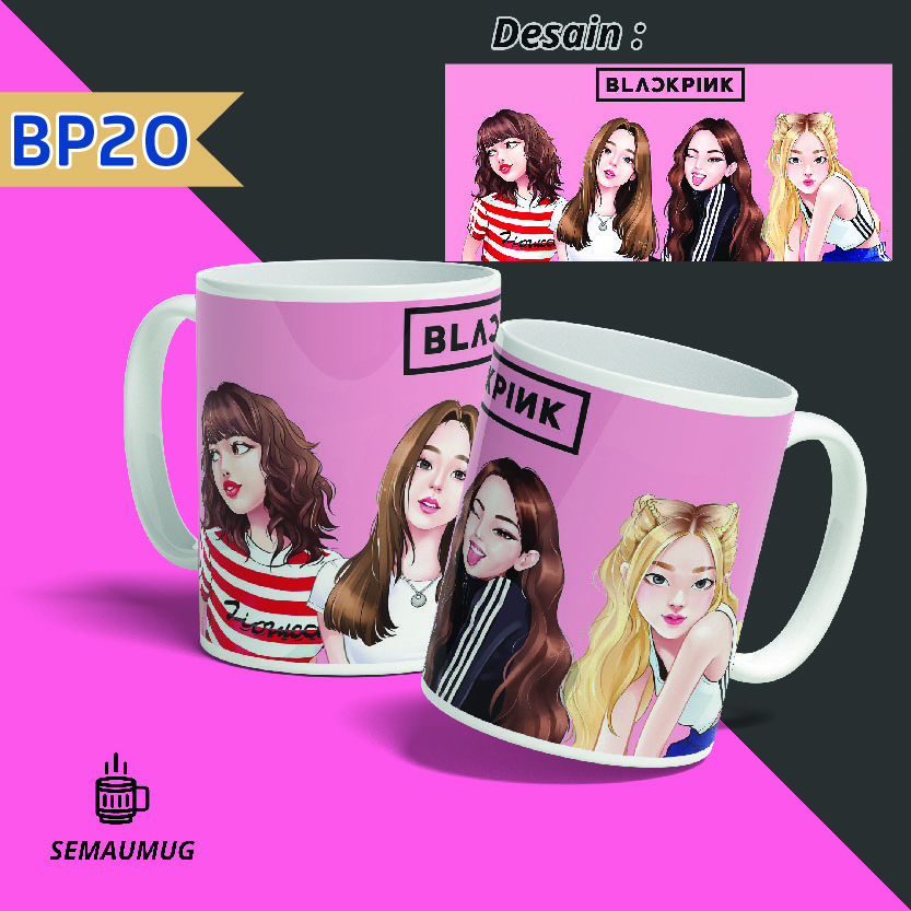 MUG BLACKPINK BLINK JISOO JENNIE ROSE LISA KADO KPOP GELAS CANGKIR ...