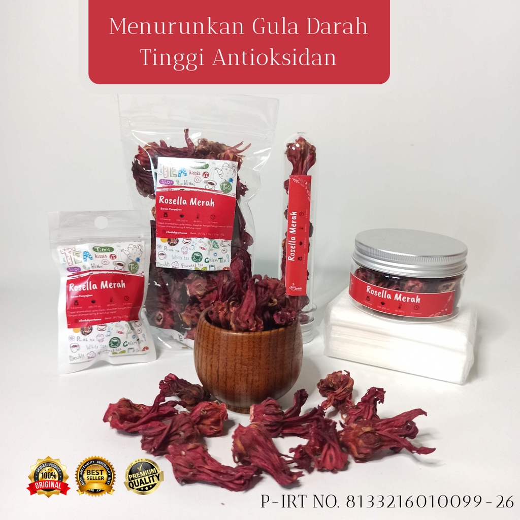 Seduh Pertama Rosella Kering / Teh Bunga Rosella Merah Bersih Cerah ...