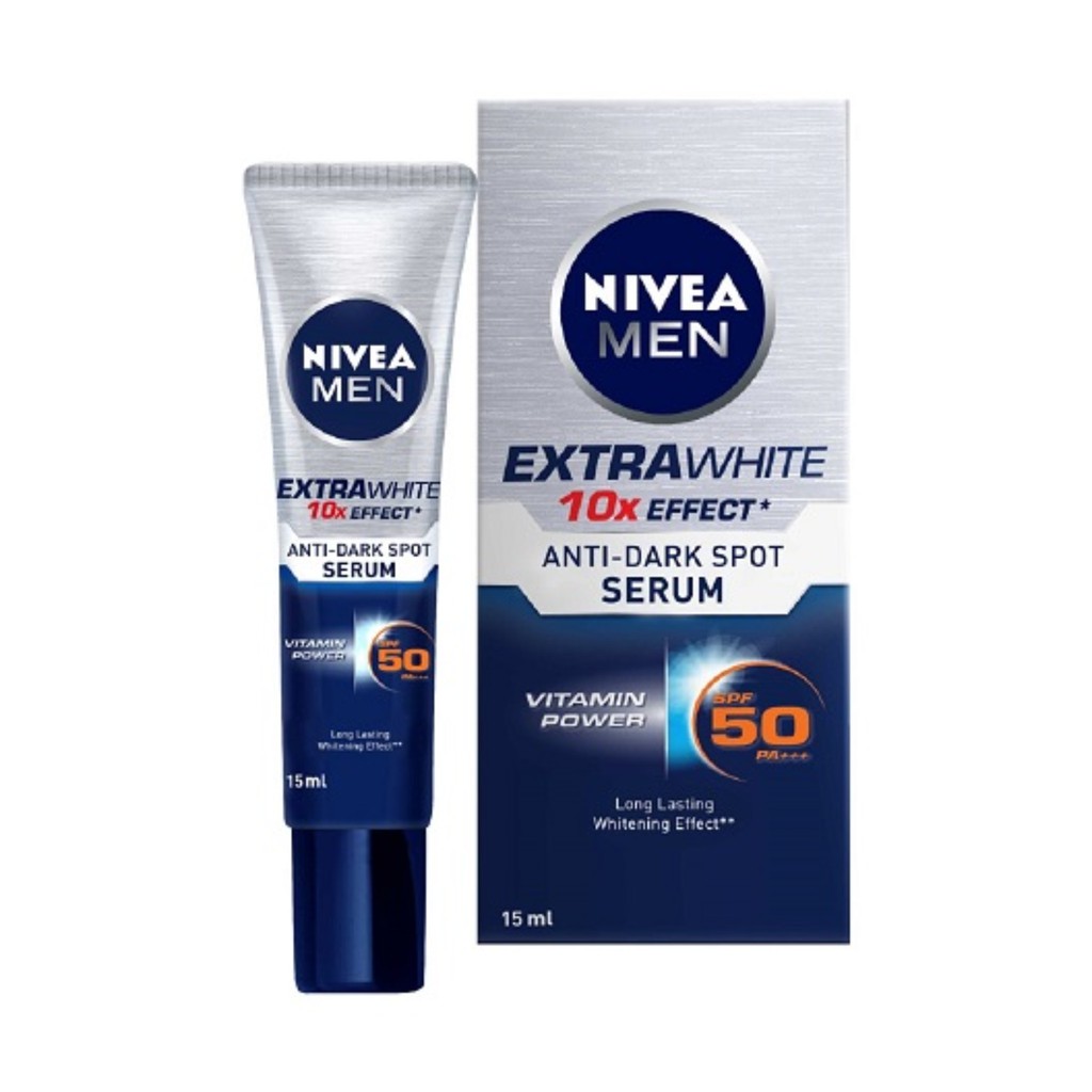 NIVEA MEN extra white anti dark spot serum with SPF 50 PA** 15 ml | Lazada Indonesia