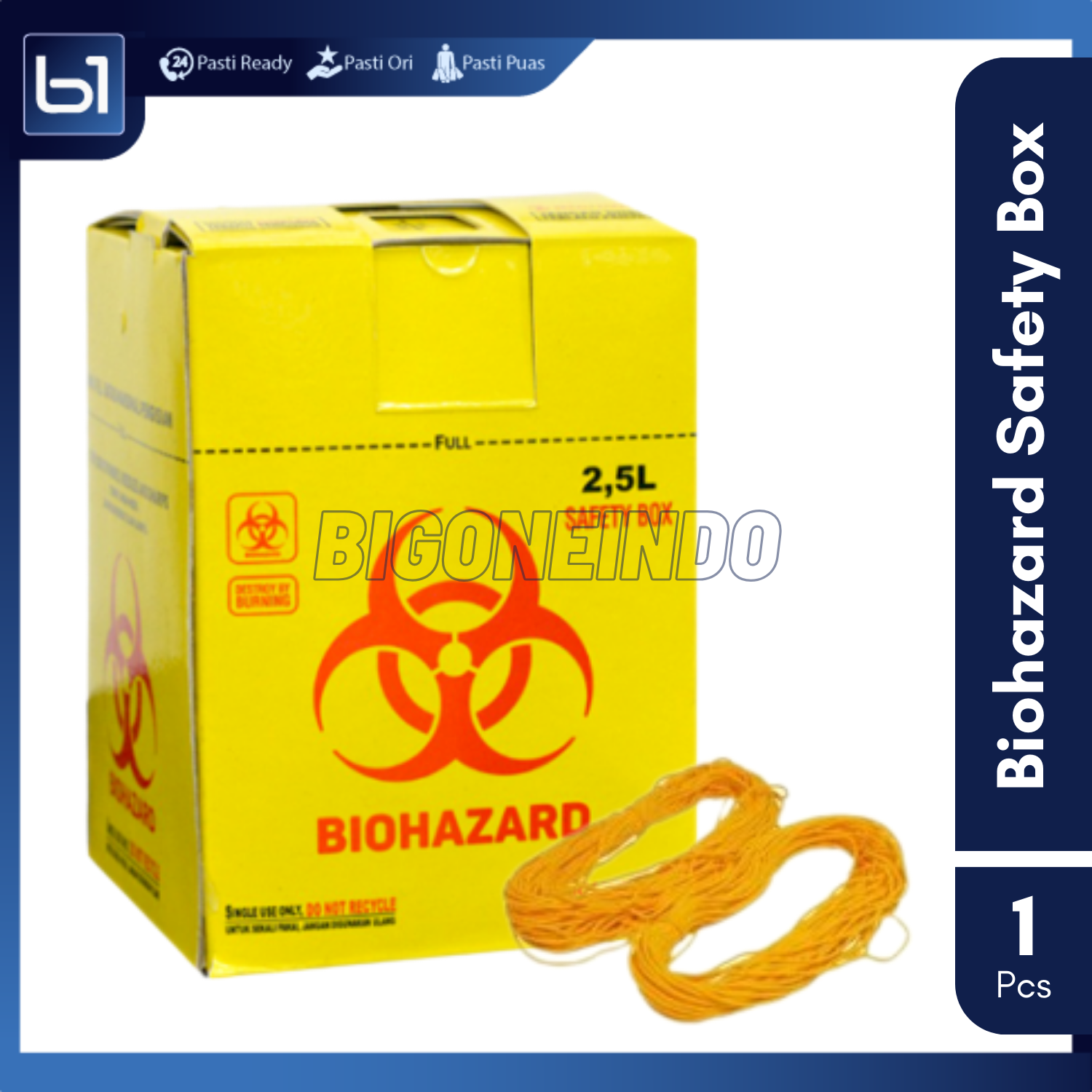 Safety Box Biohazard Kotak Limbah Medis, Tempat Sampah Karton Tebal ...