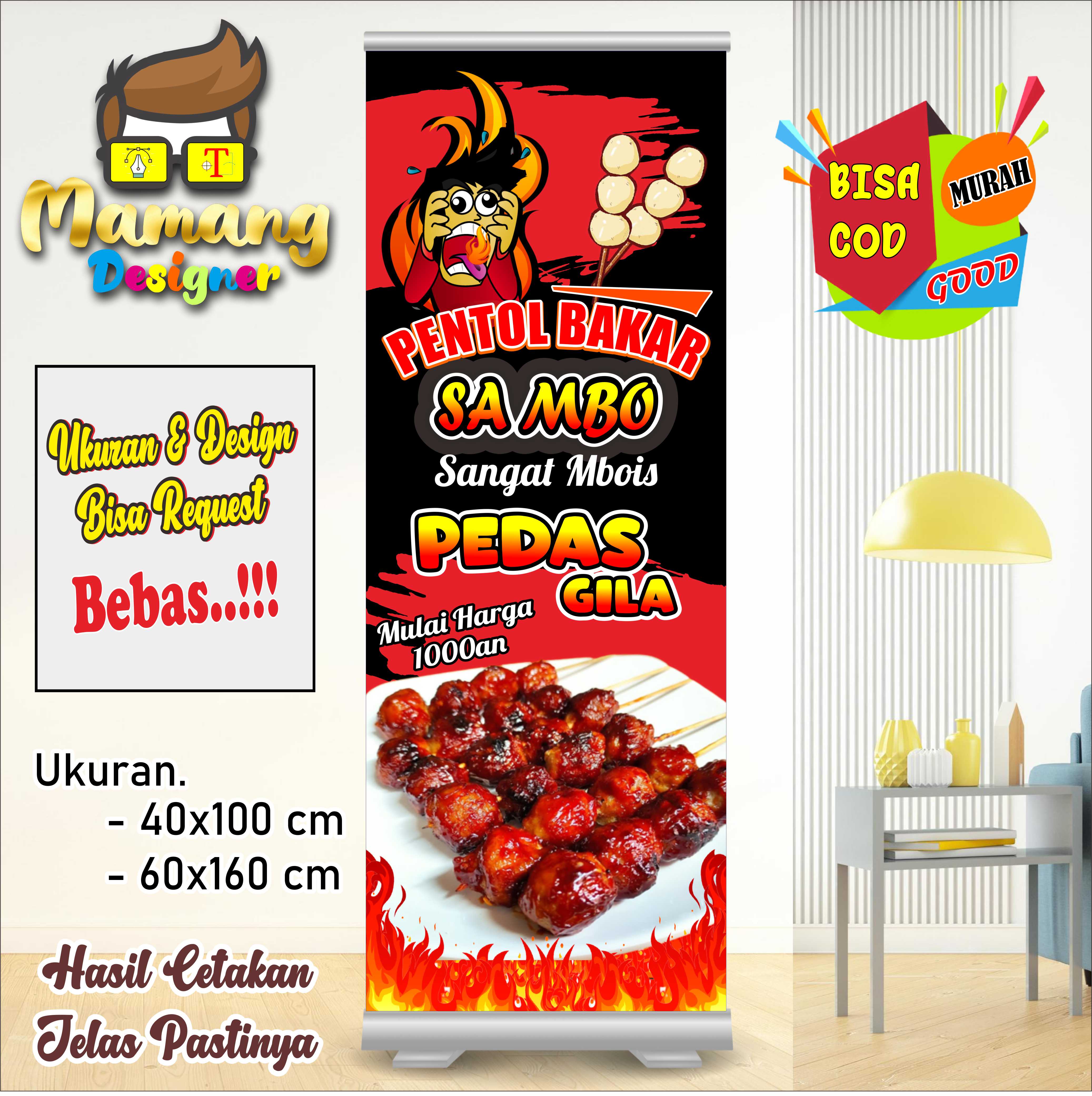 Custom Banner Spanduk MMT Pentol Bakar atau Bakso Bakar Keren bb ...