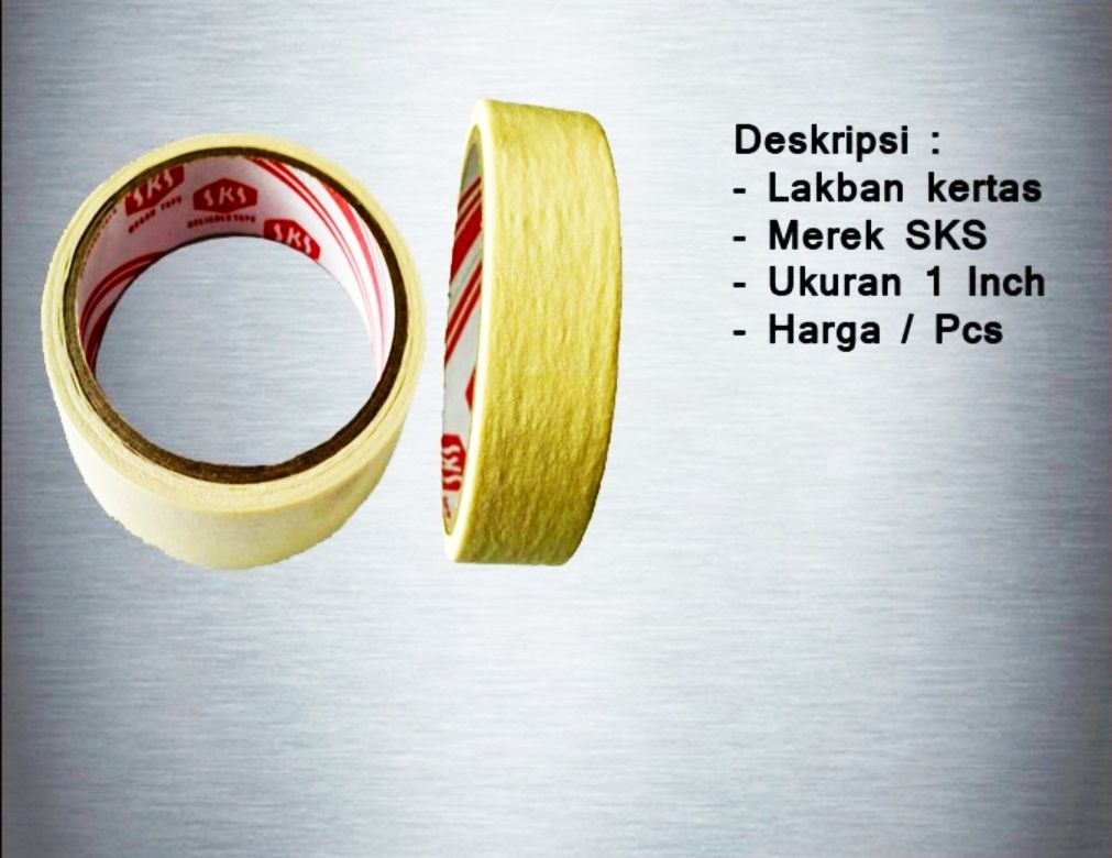 Lakban Kertas 1" Inch SKS | Masking Tape 1" Inch SKS | Lazada Indonesia