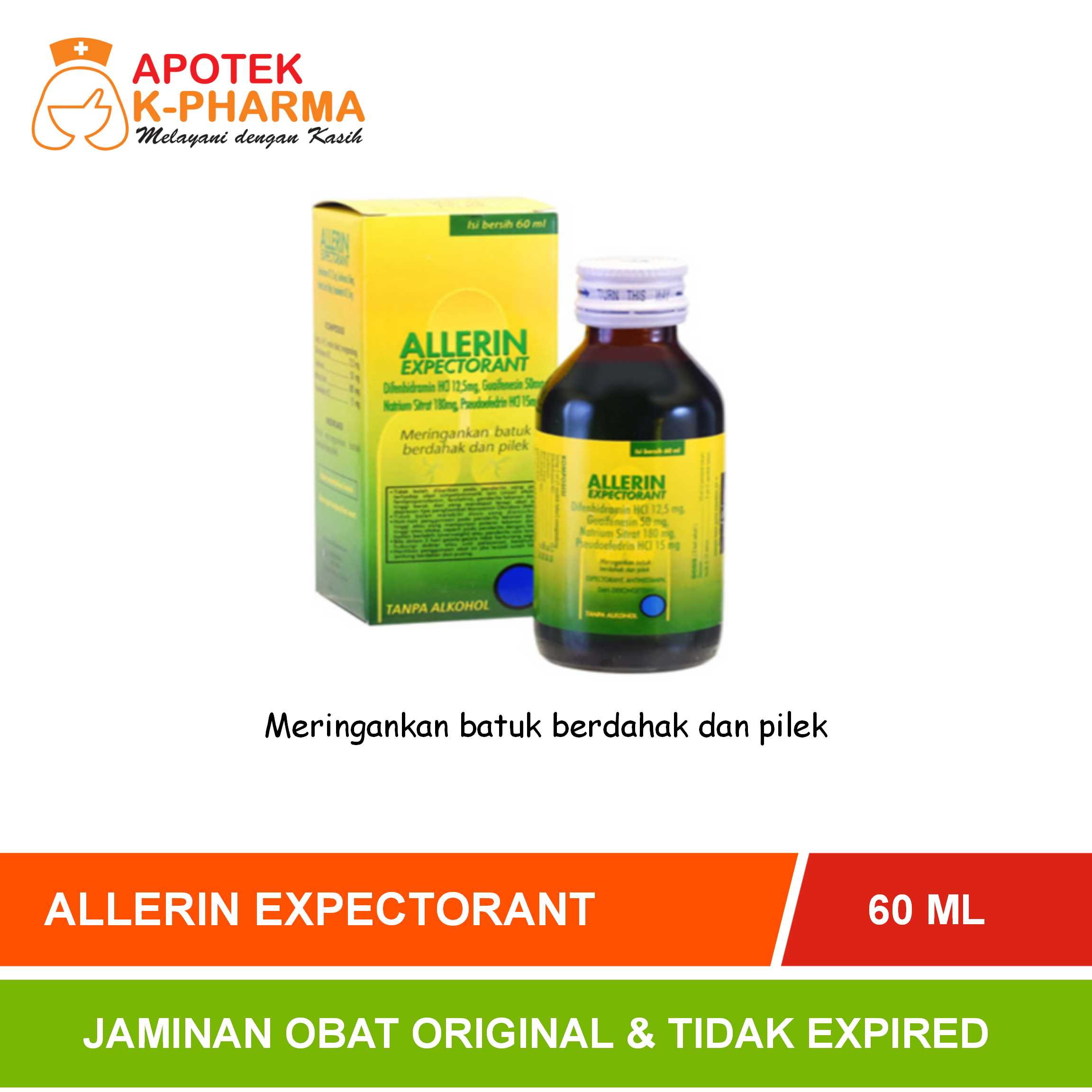 Allerin Expectorant Isi 60ml Obat Original Darya-Varia | Lazada Indonesia
