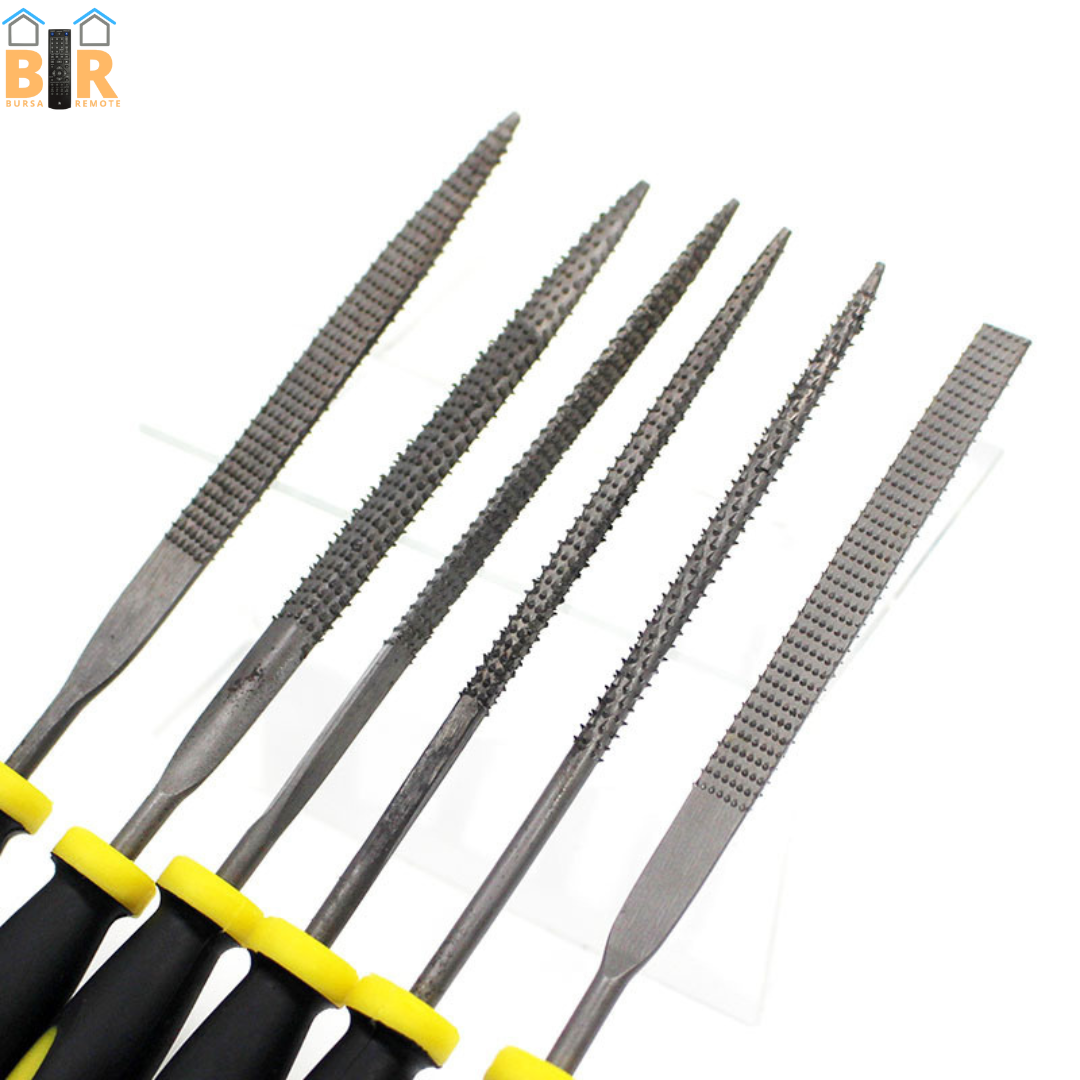 1 set 6 pcs alat kikir kayu diameter 3mm kikir gergaji alat perkakas ...