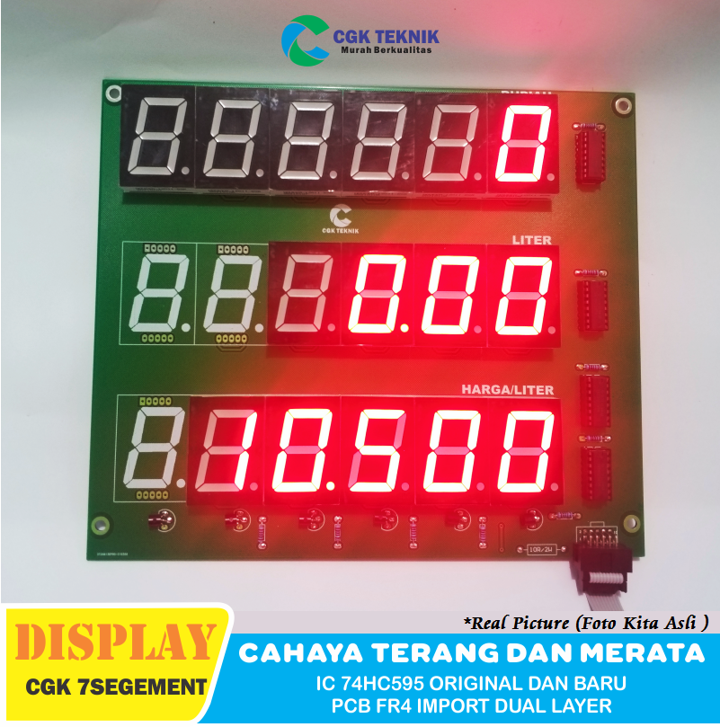CGK TEKNIK - PAKET CPU PERTAMINI POM MINI CGK V3.0 PRINT POMPA DC + KEYPAD COMBO CGK + SEGMENT ...