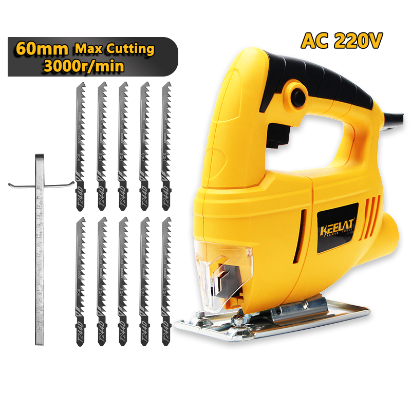 KEELAT Jigsaw Mesin Gergaji 220V AC Mesin Router Listrik Wood Kayu ...