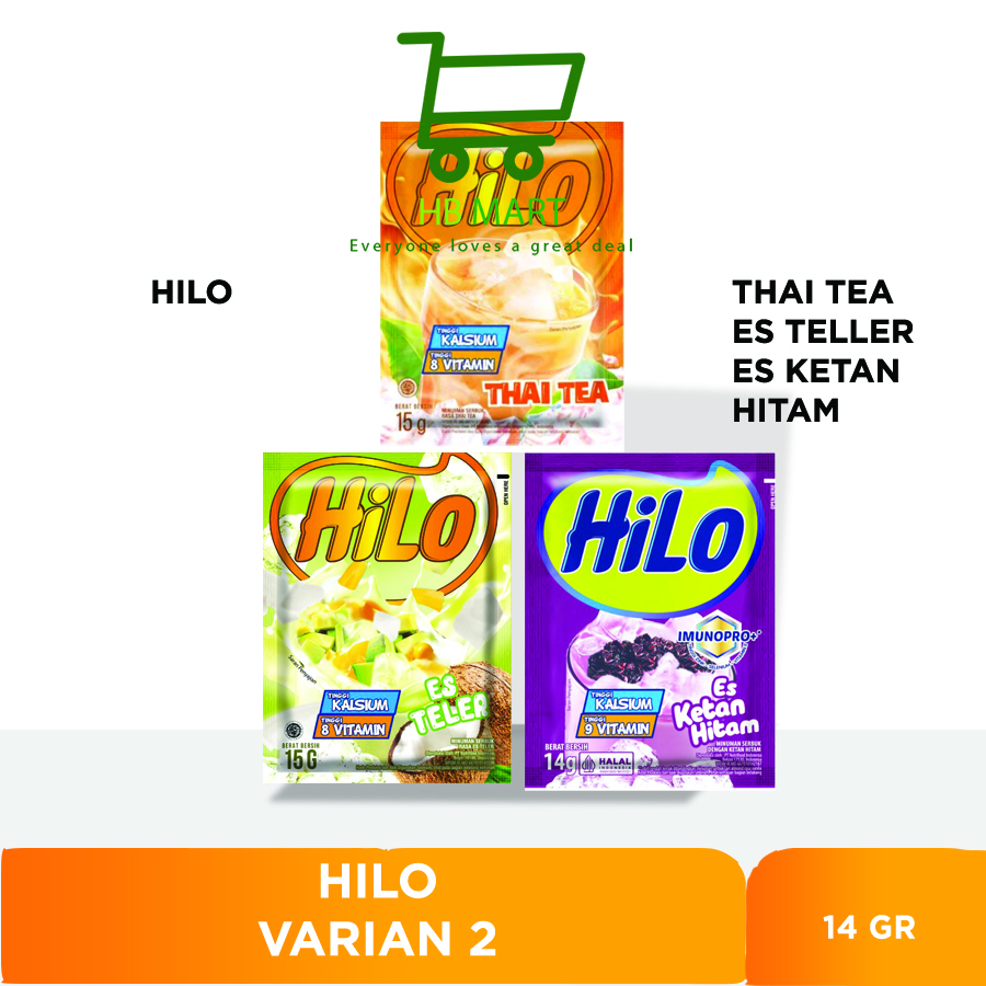 Hilo Sachet Minuman Kalsium Es Teler / Thai Tea / Es Ketan Hitam ...
