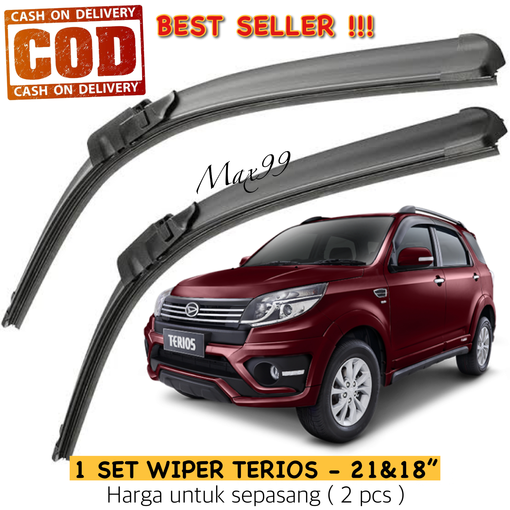 Wiper Terios Frameless - Wiper Mobil Daihatsu Terios Pisang Ukuran 21 ...