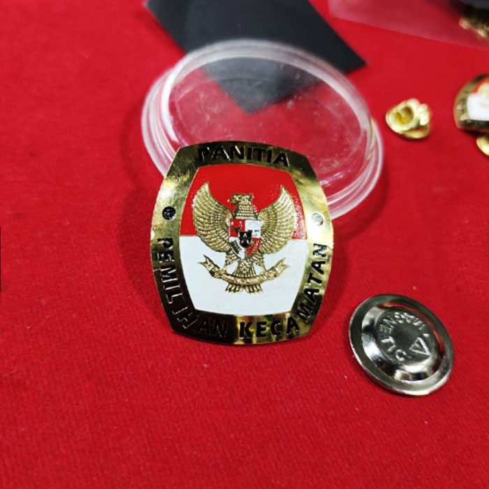pin kuningan logam bros PPS / pin panitia pemilihan kecamatan / pin PPK ...