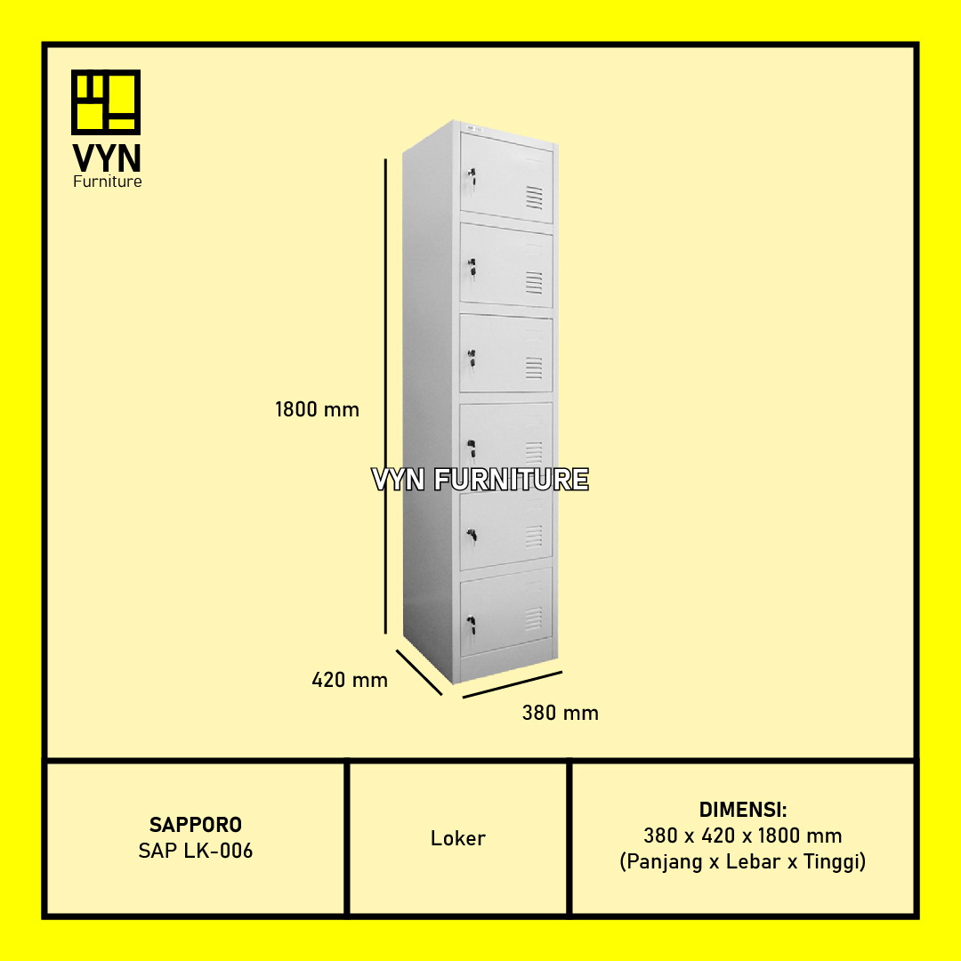 Loker Besi 6 Pintu LK 006 | Lazada Indonesia