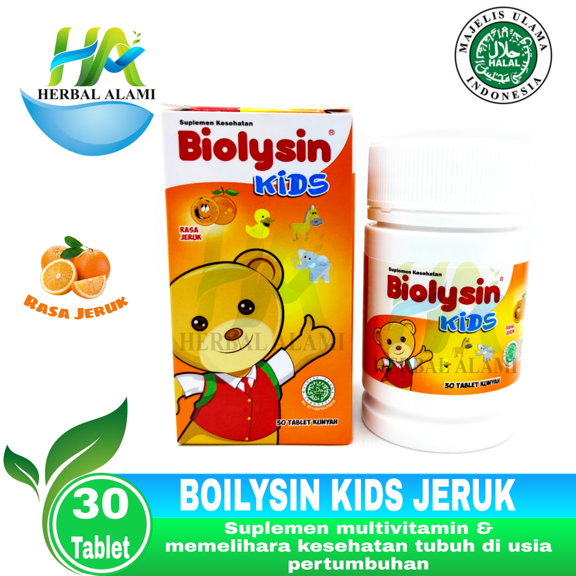 Biolysin Kids Tablet Kunyah JERUK / Multivitamin Anak | Lazada Indonesia