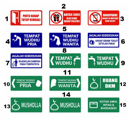 Rambu Masjid CUSTOM 15cmx30cm - Akrilik / Acrylic | Lazada Indonesia