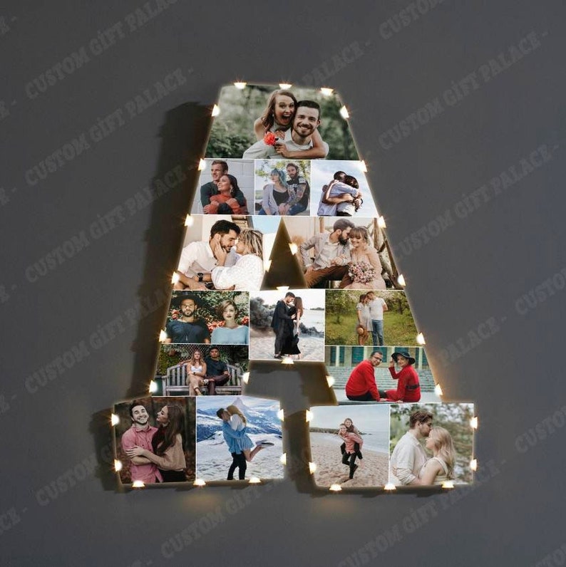 Bingkai foto teks custom huruf dan angka - Kolase bingkai foto ...