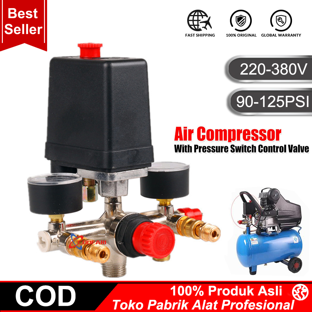 【Dikirim Dlm 24jam】 Otomatis Kompresor Set & Kran & Safety Valve ...