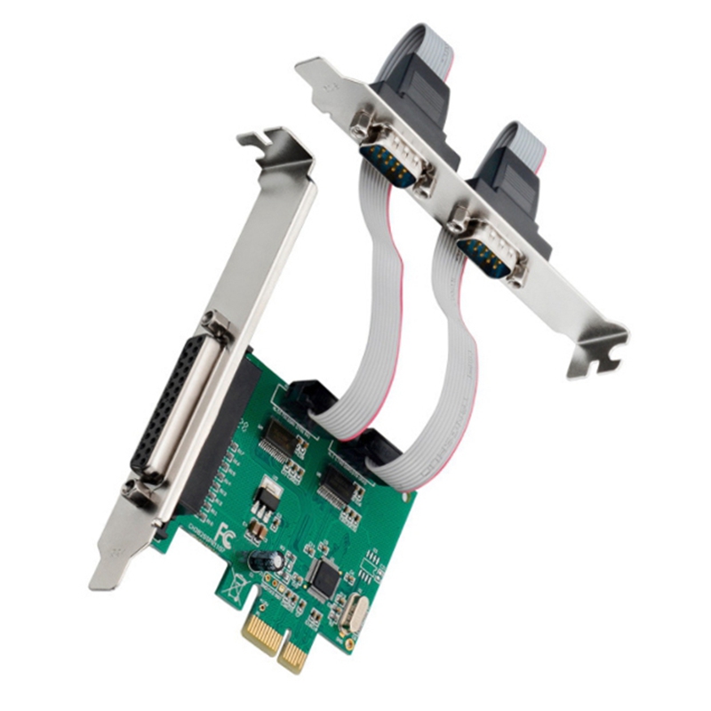 PCI-E 2S1P Serial-Parallel Combination Control Card RS-232 + LPT Print ...
