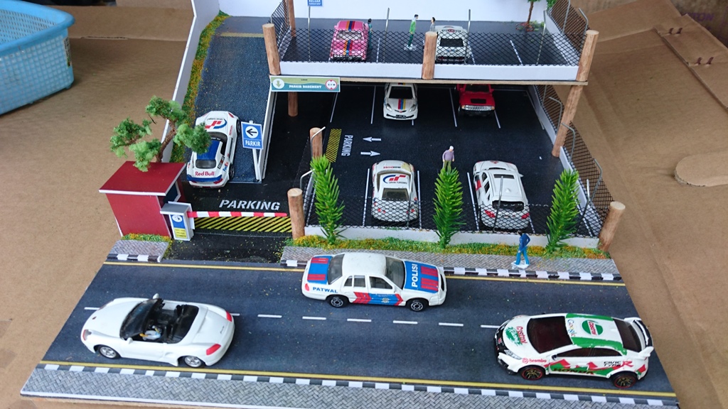 miniatur diorama diecast skala 64 Parkir susun | Lazada Indonesia