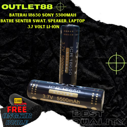 Baterai Cas 18650 3.7V Sony 5500Mah 3.7V | Lazada Indonesia