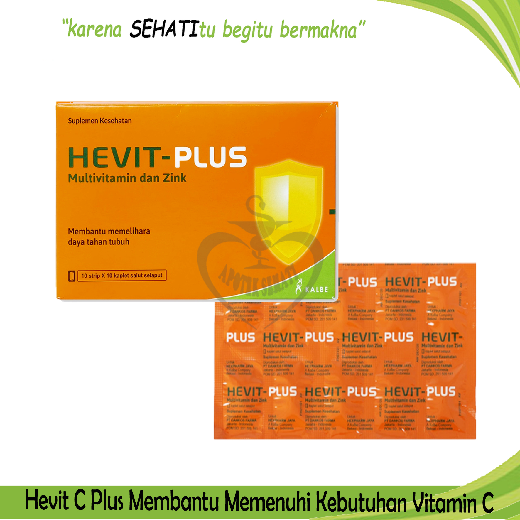 Hevit C Kaplet Suplemen Kesehatan Multivitamin Daya Tahan Tubuh ...