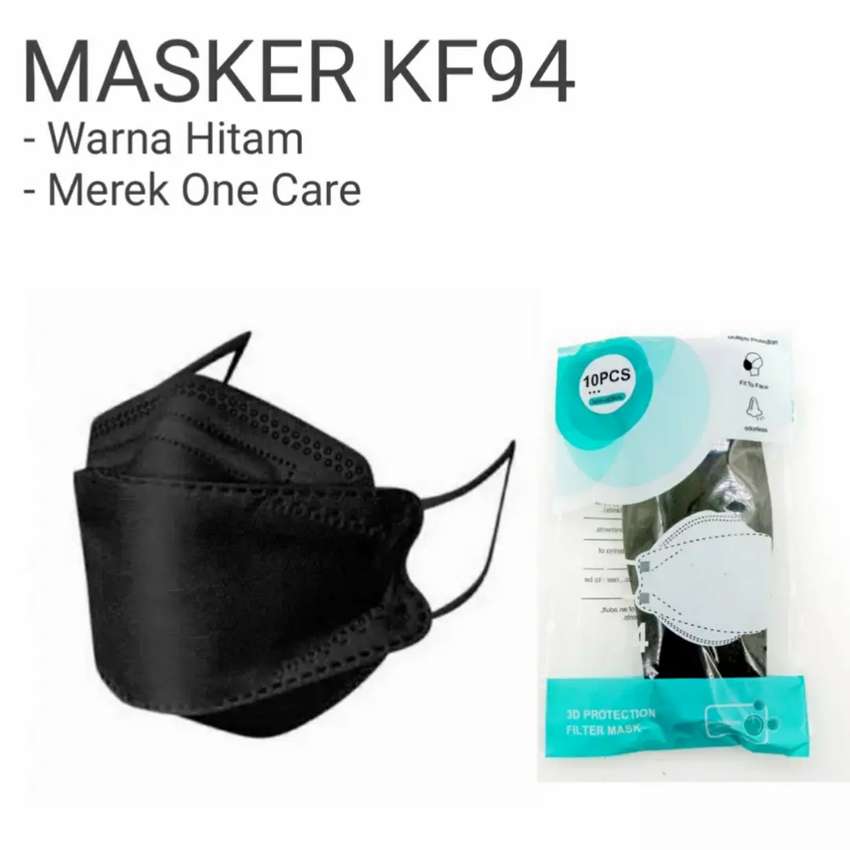 Masker Korea KF94 Premium 4 Ply Isi 50 pcs Disposable HITAM PUTIH ...
