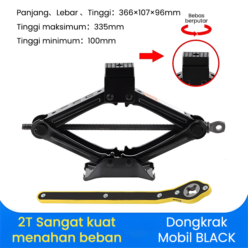 Dongkrak Mobil BLACK/1ton dongkrak mobil /dongkrak gunting / dongkrak ...