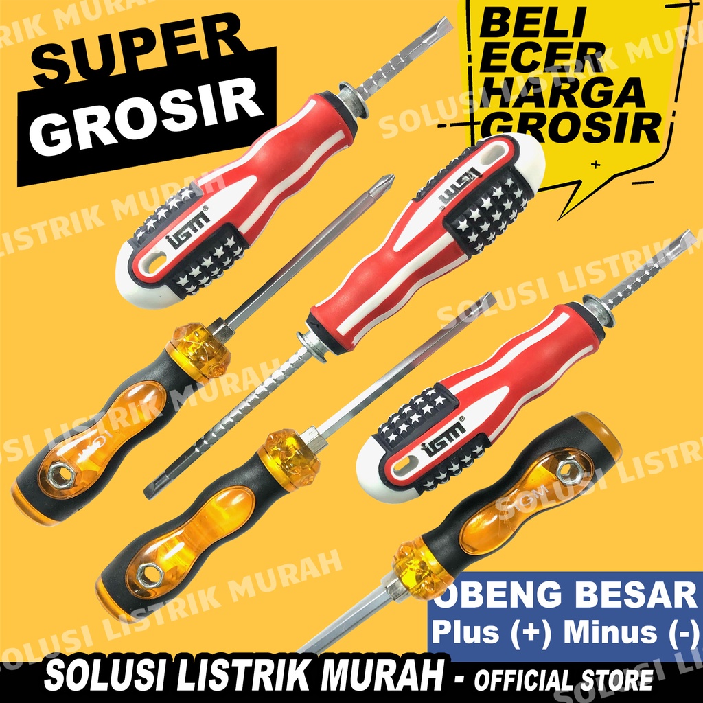 OBENG BESAR Bolak Balik Plus Minus Telescopic Obeng Amerika | Lazada ...