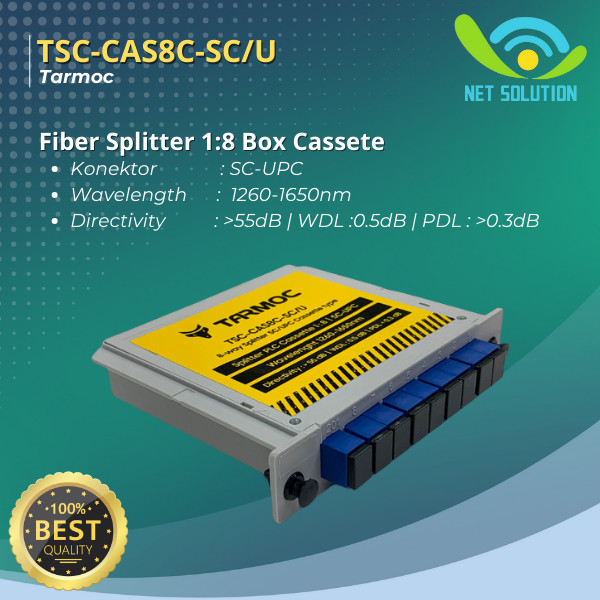 Tarmoc Splitter FO 1:8 SC/UPC | Splitter 1:8 Box Cassette Fiber Optic ...