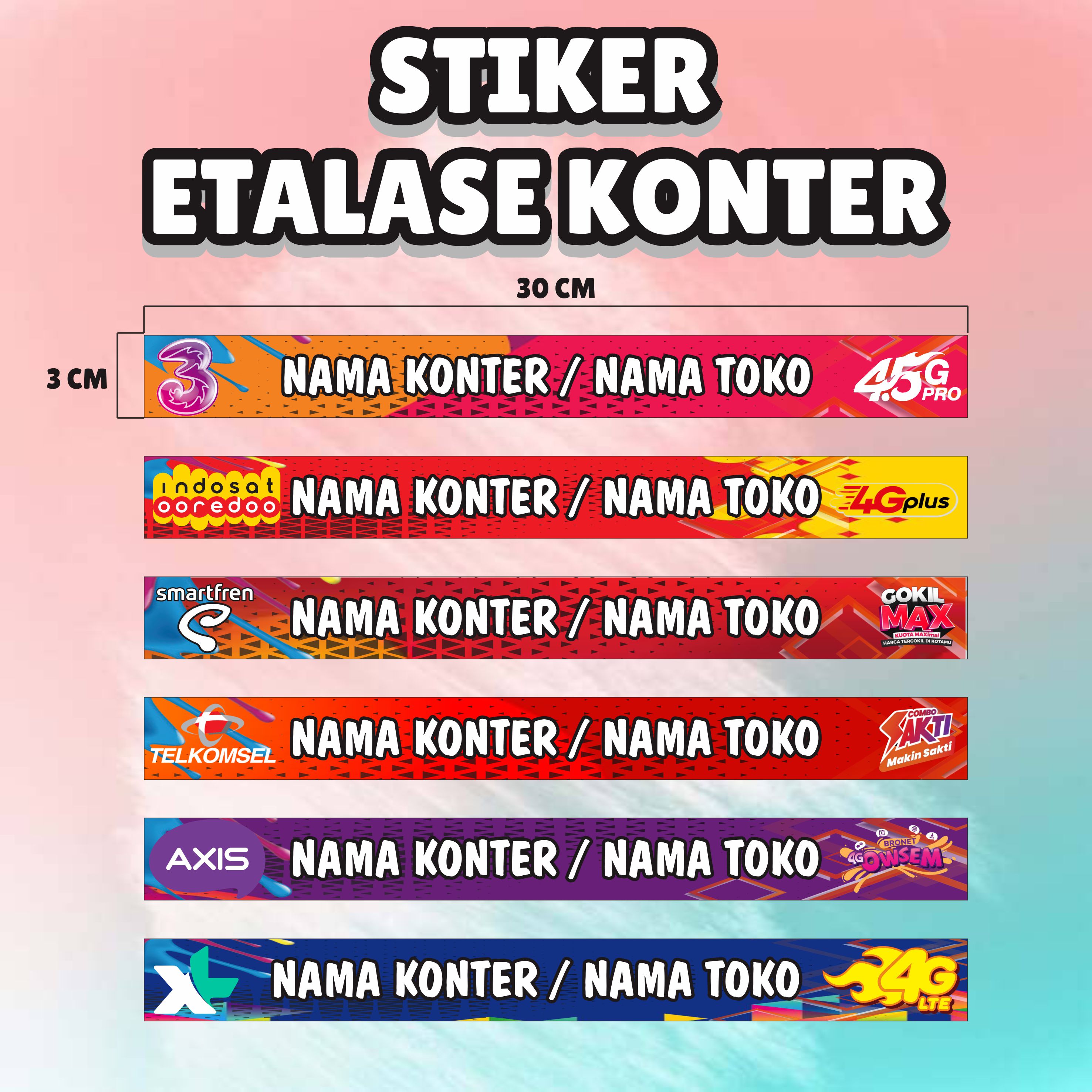 Stiker Etalase Konter / Toko Murah + Laminasi Tahan Air | Lazada Indonesia