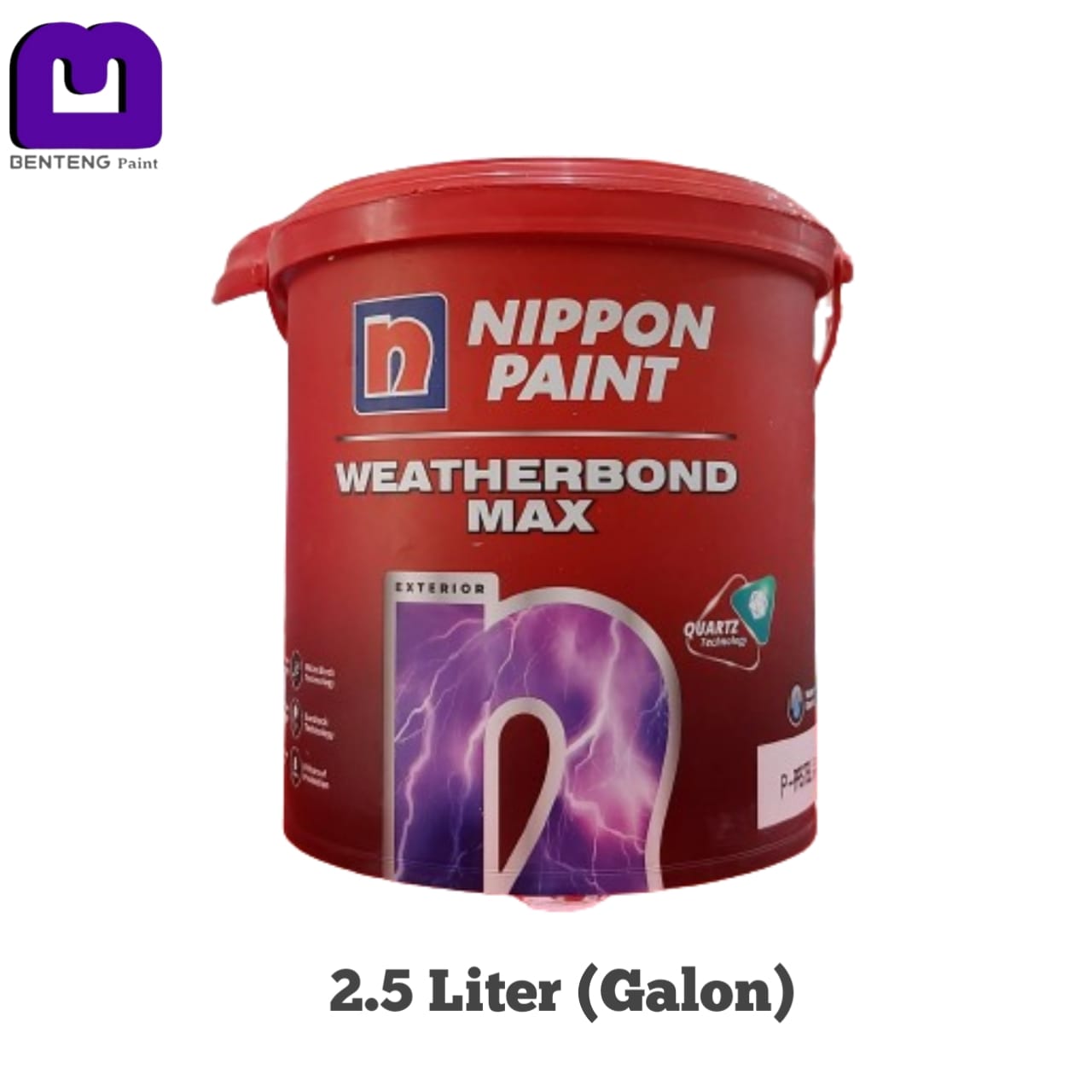 Cat Tembok Exterior Nippon Paint Weatherbond Max 2,5 Liter (Galon ...