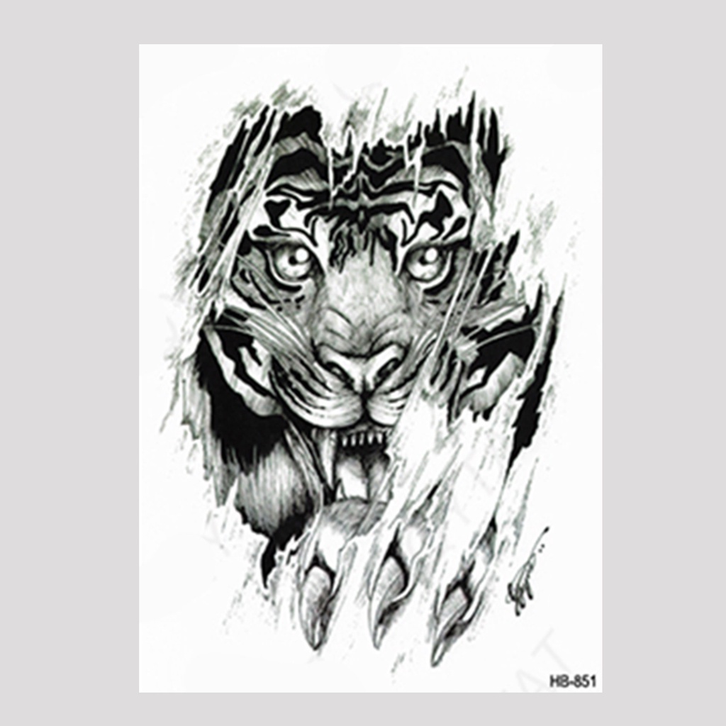 Tato Macan dan Harimau Temporary Stiker Z9 | Lazada Indonesia