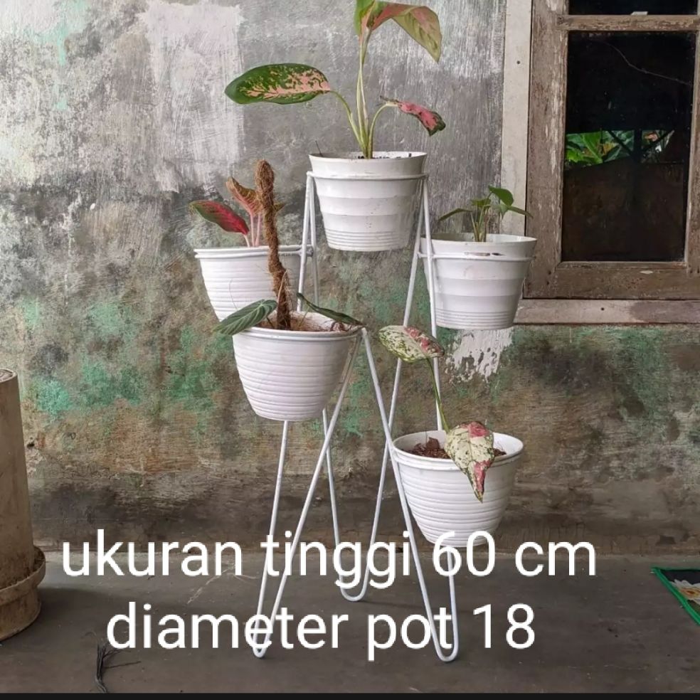 STANDING RAK POT 5 LUBANG/STANDING RAK POT 5 SUSUN/RAK POT HIAS/RAK POT ...
