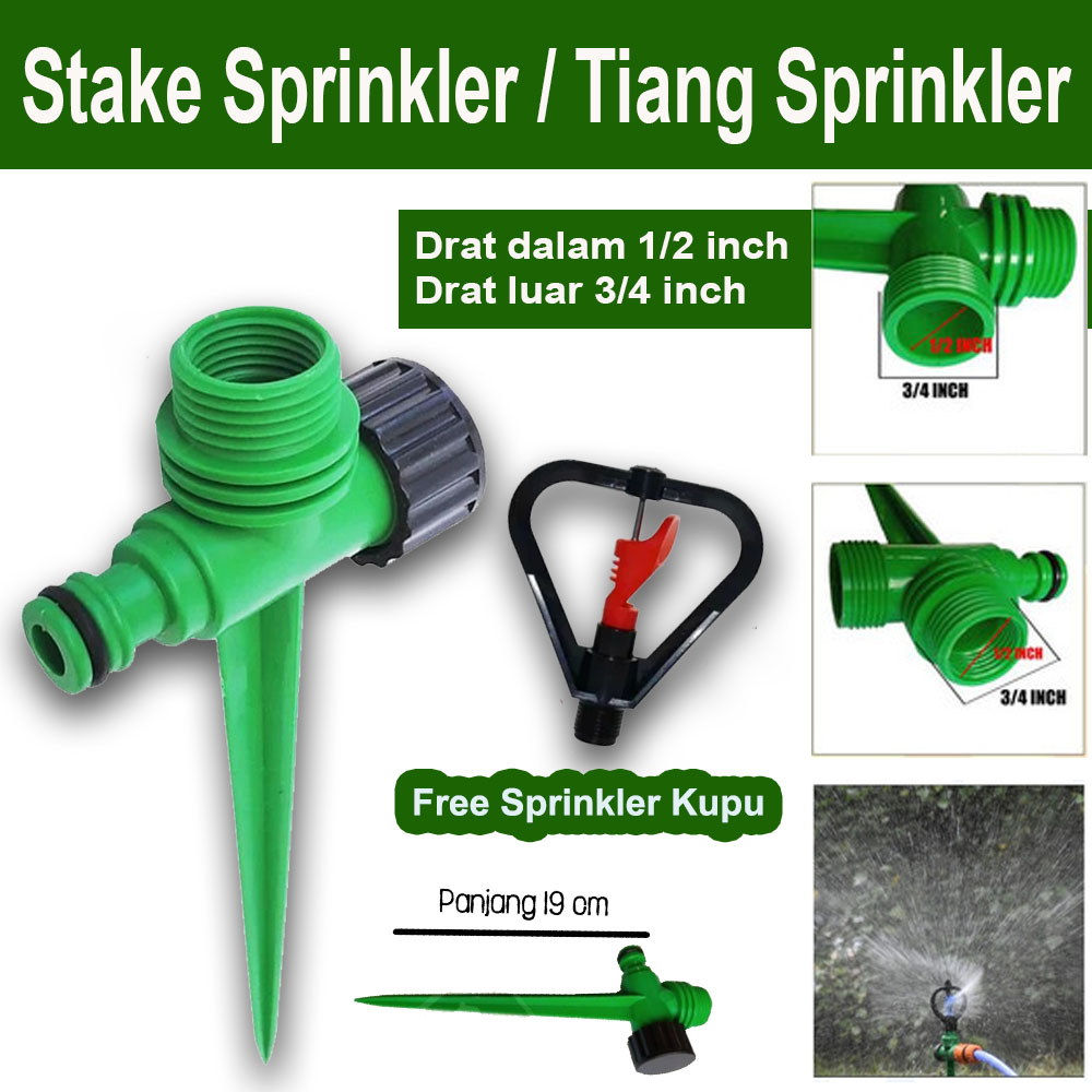 Stake Sprinkler Tiang Spike Cagak Sprinkle Model Tancap Drat Dalam 1/2 ...