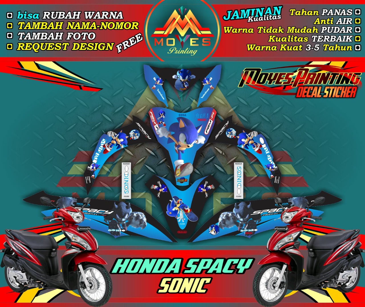 DECAL STIKER SPACY STIKER DECAL SPACY DECAL STIKER MOTOR HONDA SPACY ...