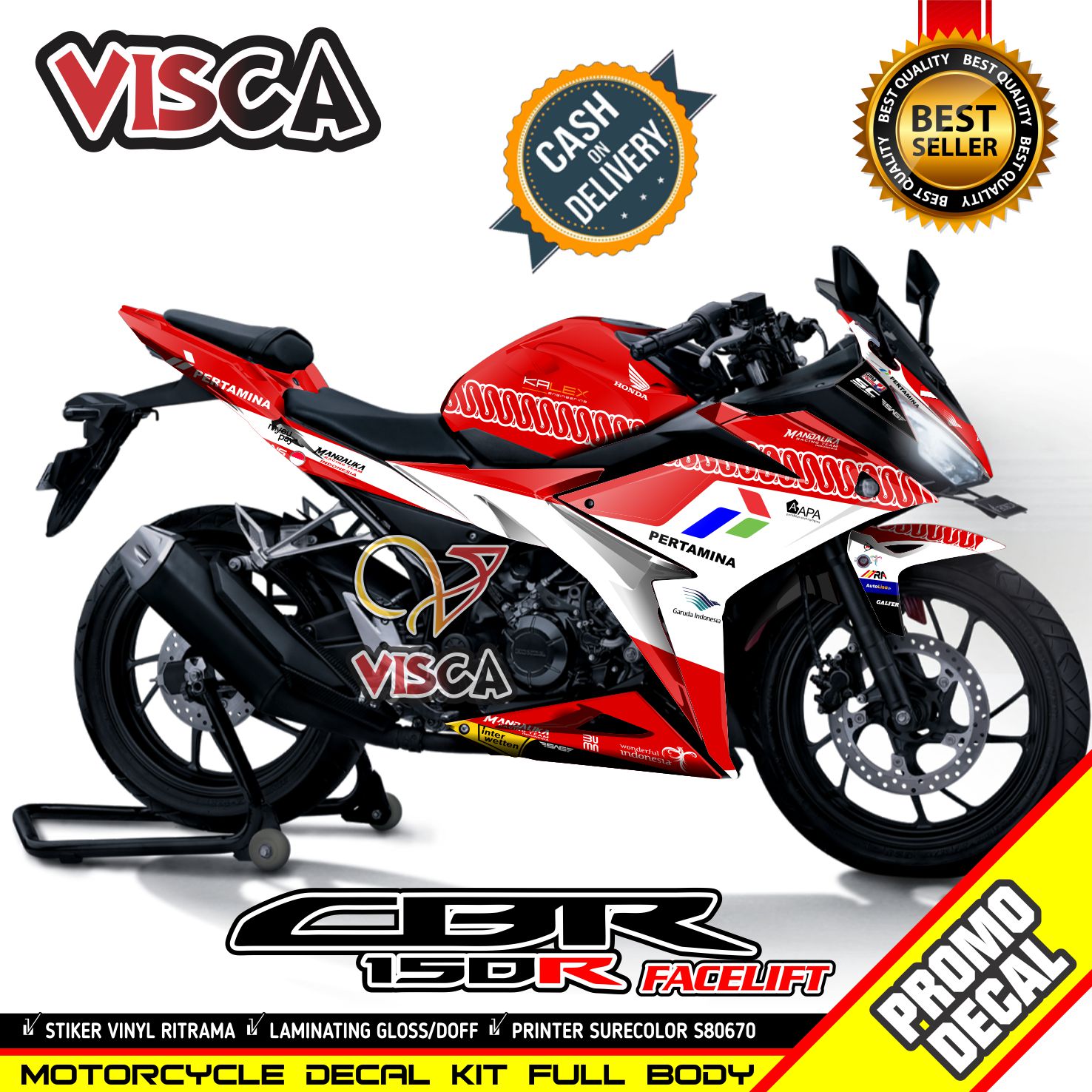 Decal CBR 150R Facelift Full Body Stiker CBR 150R Facelift Full Body ...